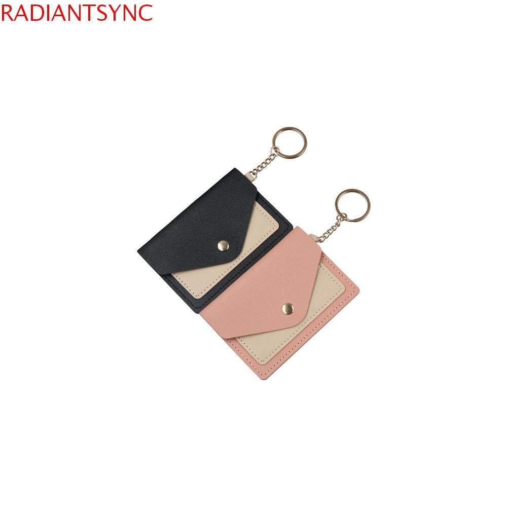 Radiantsync Slim Wallet Ultra-thin น่ารักธุรกิจการ์ดกระเป๋าใส่เหรียญพร้อมพวงกุญแจ ID Card ...