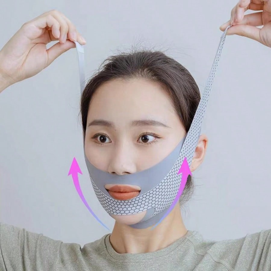 Face-lift พร้อม Sleep Face V Shaper Facial Slimming Bandage ผ่อนคลายรูป ...