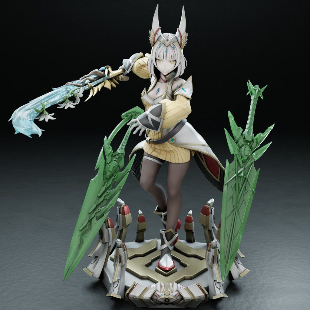 โมเดลสีขาว GK รุ่น Xenoblade Chronicles Yoneda โมเดลพิมพ์ 3D โมเดลสีขาว ฝึกสี รูปลักษณ์สูง OLTR ...