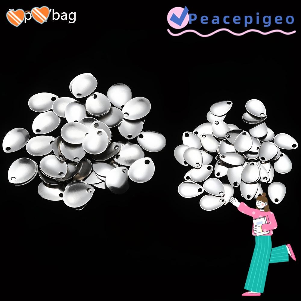 Peacepigeo 50 ชิ้นตกปลาดึงดูด Spinner Spinner Tackle Smooth นิกเกิลหมุน VIB Lure | Shopee Thailand