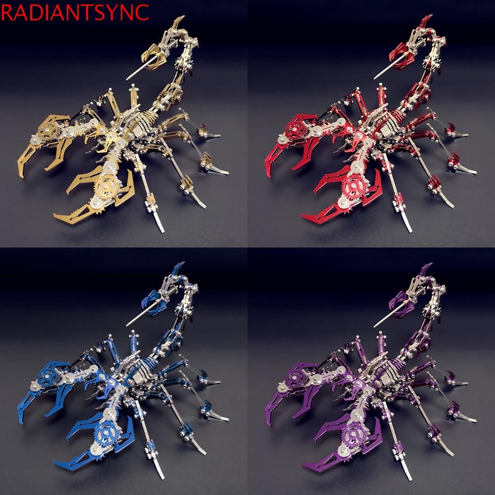 Radiantsync 3D แมงป่องปริศนาโลหะ,ที่ถอดออกได้ชุดที่มีสีสัน Mechanical แมลงชุด, Hand-made ...