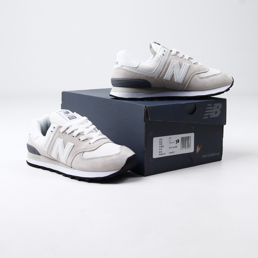 (VLTAVN) New Balance 574 Cream Shoes - NB 574 แฟชั่น | Shopee Thailand