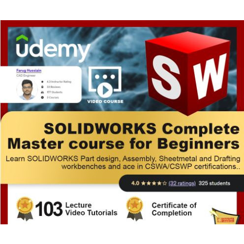 [Video Course] SOLIDWORKS : A Complete Master course for Beginners ...