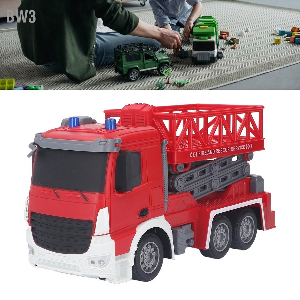BW3 RC รีโมทคอนโทรล Fire Truck Lift ของเล่นชาร์จ รถบรรทุกสำหรับเด็ก ...