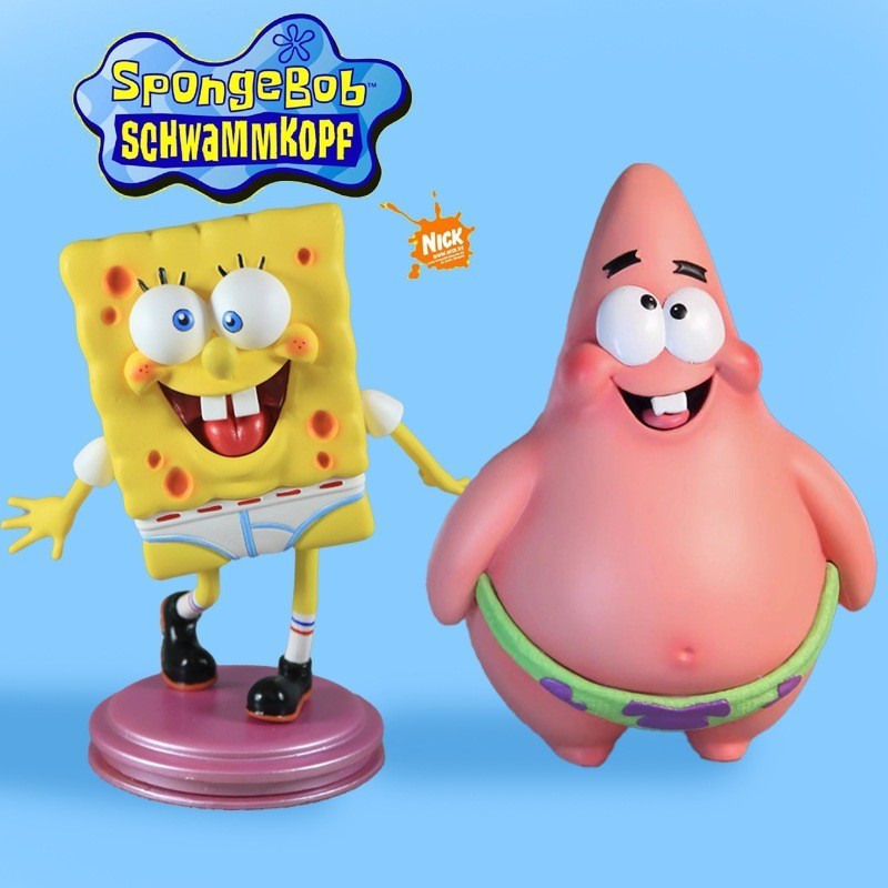 Spongebob SquarePant Patrick Star รูปการ ์ ตูนอะนิเมะตกแต ่ งบ ้ าน Spoof ตัวเลข Pvc รูปปั ้ นตุ ...