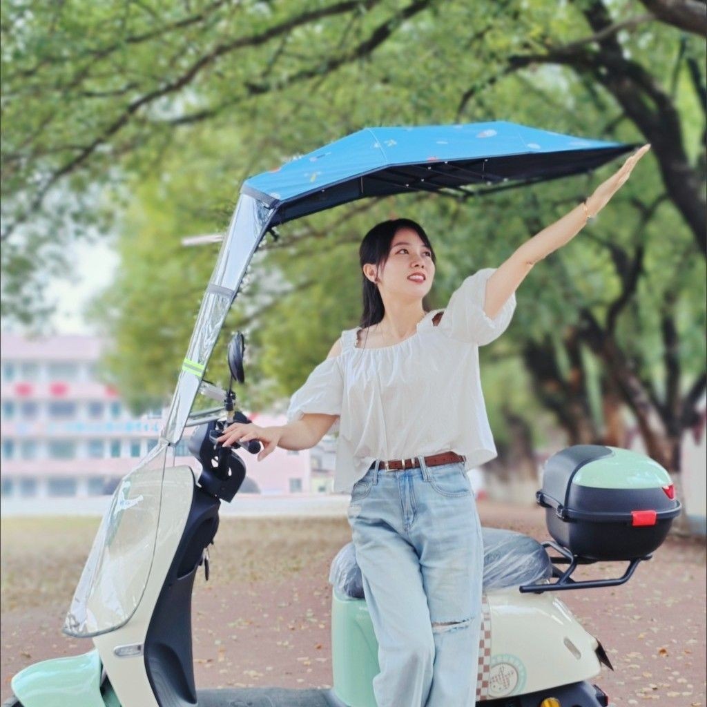 หลังคารถยนต์ไฟฟ้า กันสาดรถจักรยานยนต์ พับได้รุ่นใหม่ | Shopee Thailand