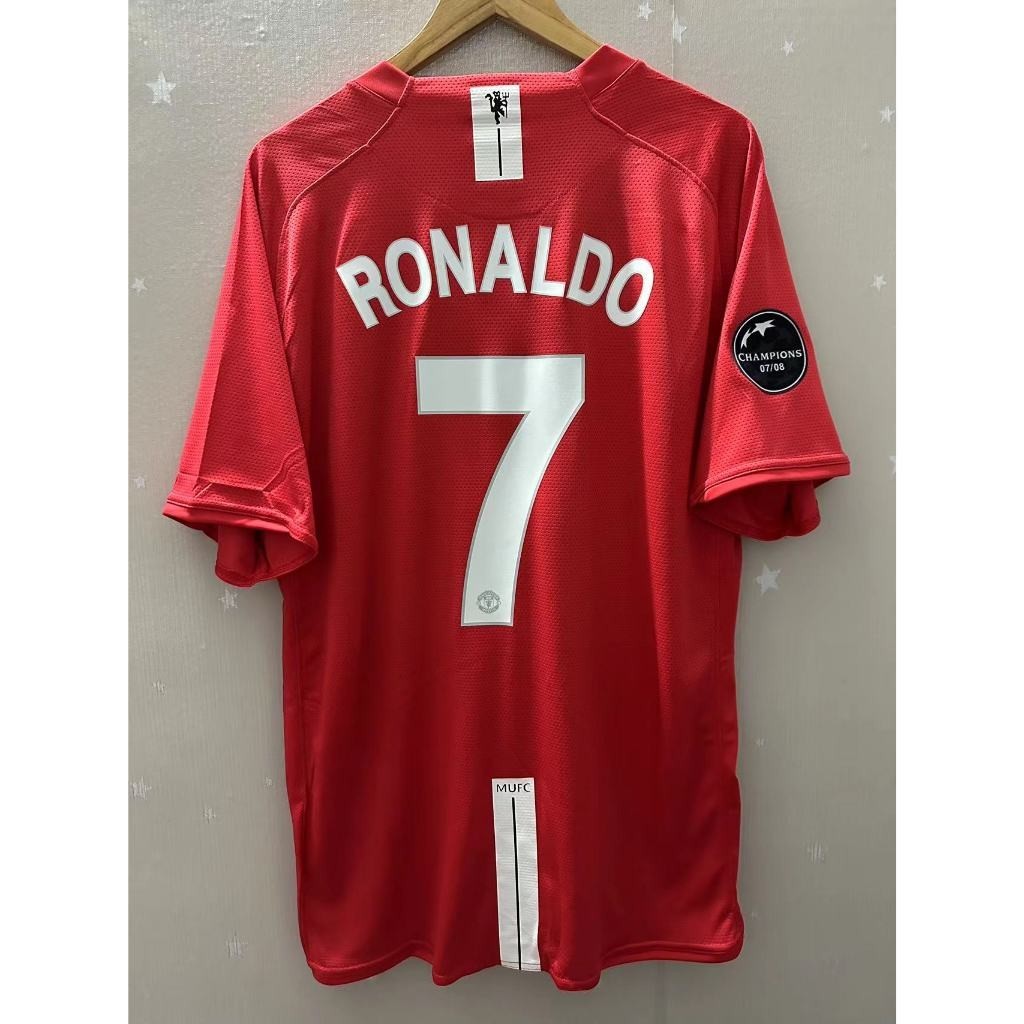 เสื้อกีฬาแขนสั้น ลายทีมชาติฟุตบอล MAN-U RONALDO ROONEY GIGGS UCL 08-09 ...