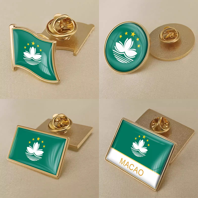 Macau FLAG PIN Emblem เข็มกลัดระดับไฮเอนด์ Common Luxury Macau China ...