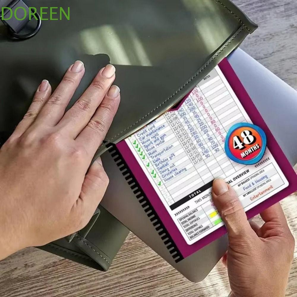 Doreen Bill Payment Organizer Notepad, 48 เดือนประหยัดเงินติดตามบิลโน๊ต ...
