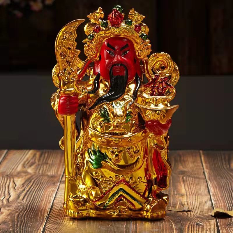 เซรามิค High-End Guan Gong รูปปั้น Guan Erye Lucky God of Wealth Guan ...