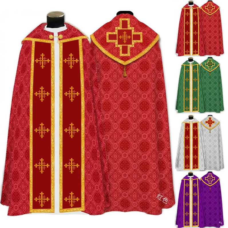 จัดส่งรวดเร็วUnisex Church คาทอลิก Vestments Cape Cloak Priest ...