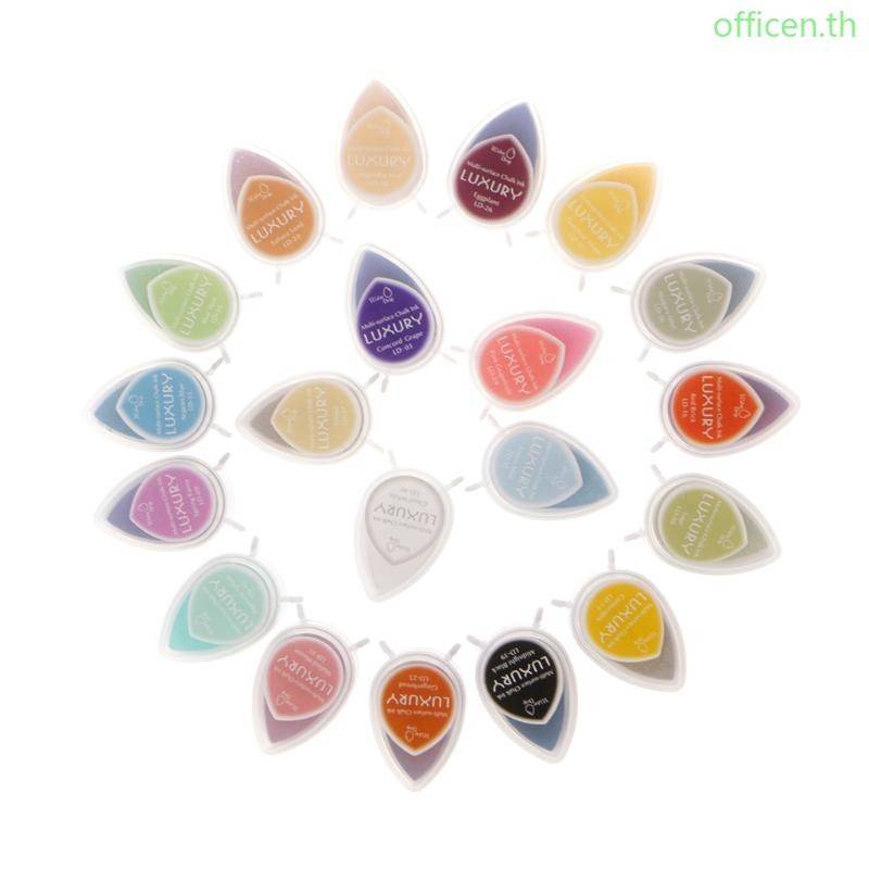 Cen Dew Drop Ink Pad Pigment น้ํามันหลายสี DIY แสตมป์กระดาษหัตถกรรมผ้า ...