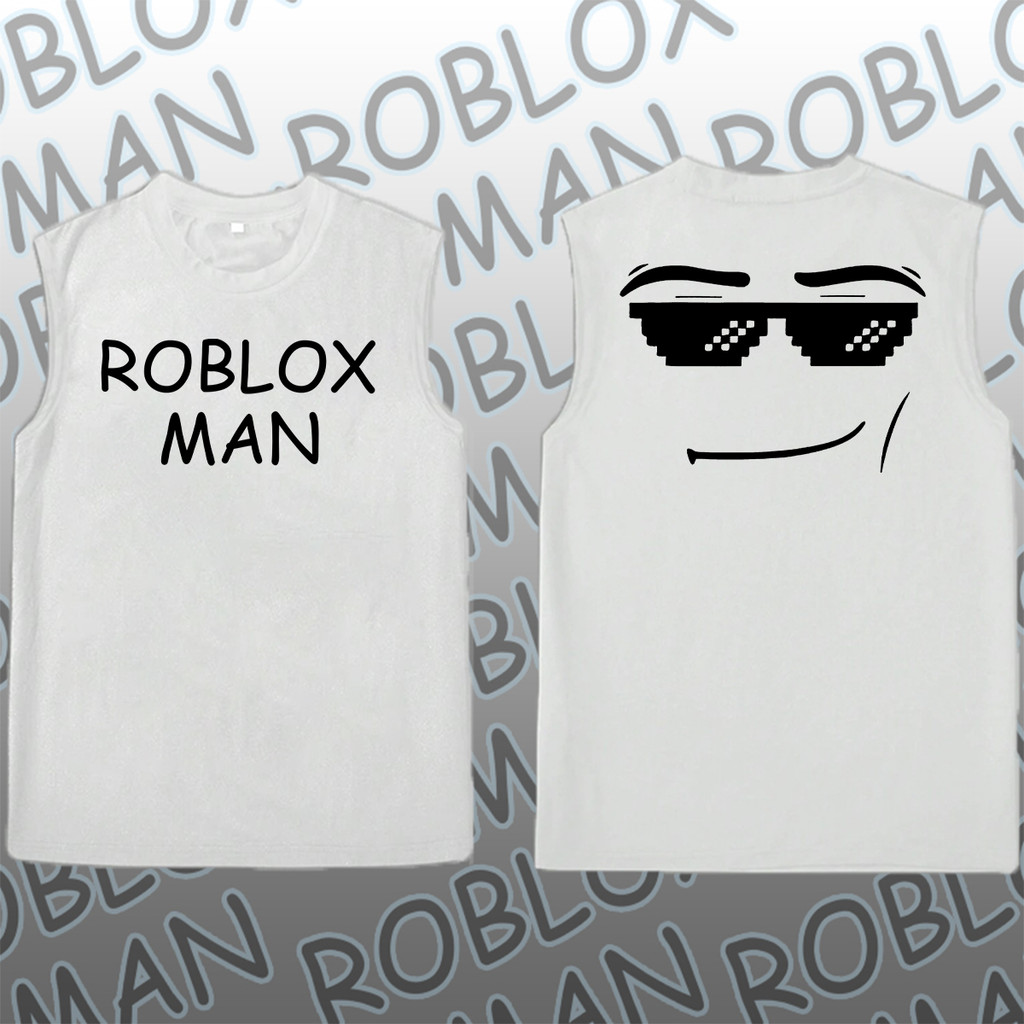 Roblox Man Face Game เกมด้านหน้าเทรนด์คอกลมเสื้อแขนกุด Men vest (S-3XL ...