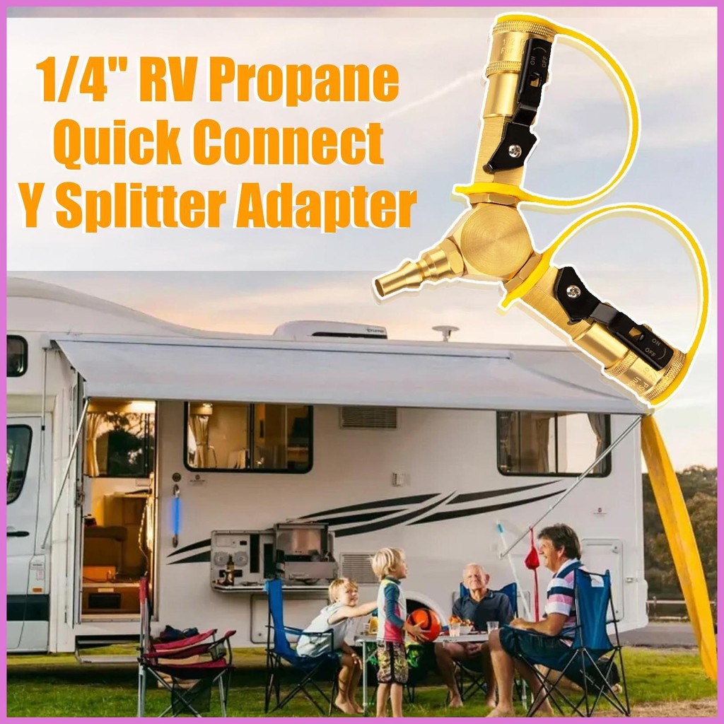 Rv Quick Connect Splitter 2 Way อะแดปเตอร์ 1/4 นิ้ว Quick Disconnect ...