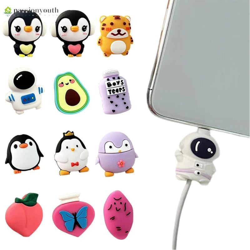 Cable Bite ที่กันสายหัก ลายการ์ตูน cable protector สำหรับ สายชาร์จ สำหรับiP/Android/USB/Type-C ...