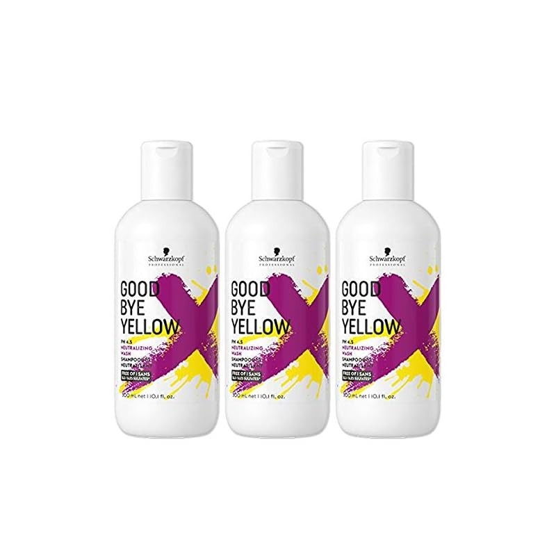 Schwarzkopf Goodbye Yellow Color Shampoo 310g x 3 pieces | Shopee Thailand