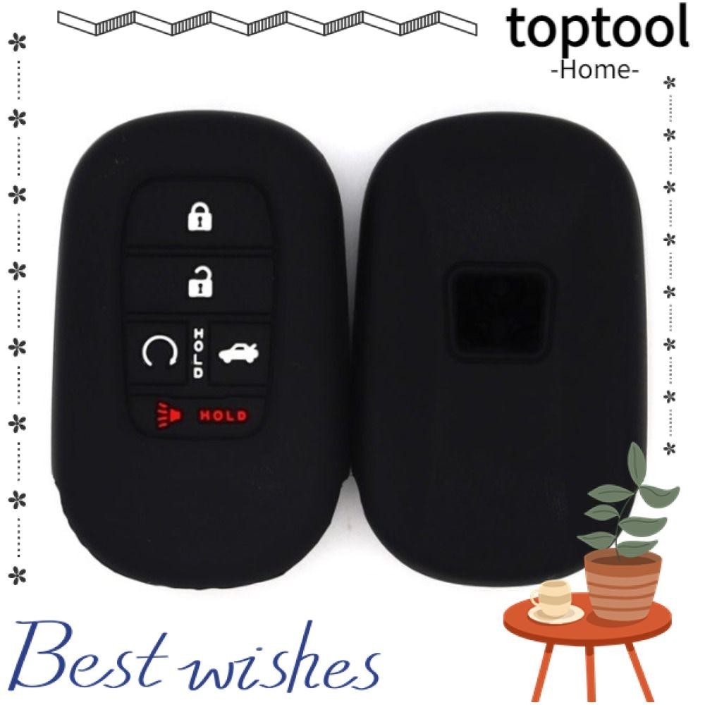 Toptool ปลอกกุญแจรถยนต์ ยางซิลิโคน 5 ปุ่ม 5 ปุ่ม สีดํา 2 ชิ้น | Shopee Thailand