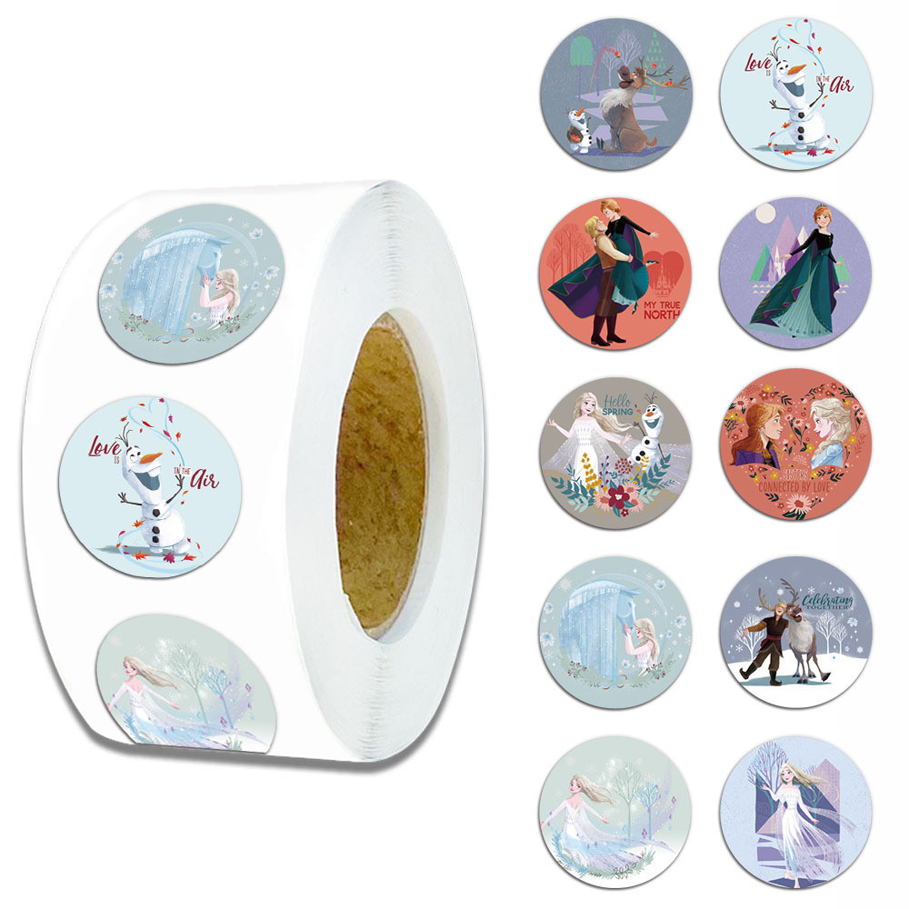 500 ชิ้น 10 ภาพ Frozen Cartoon Stickers Roll/Stickers Tape (2) | Shopee ...