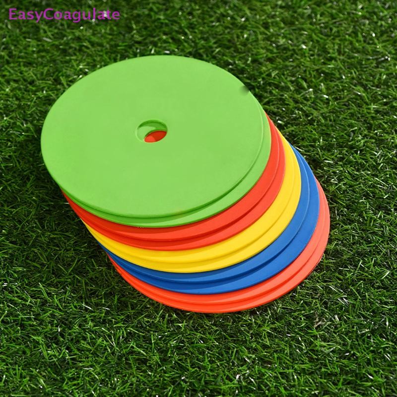 Eas 10 ชิ้นฟุตบอลแบนกรวย Marker Disc หลุม Landmark Pad ฟุตบอลบาสเกตบอล ...