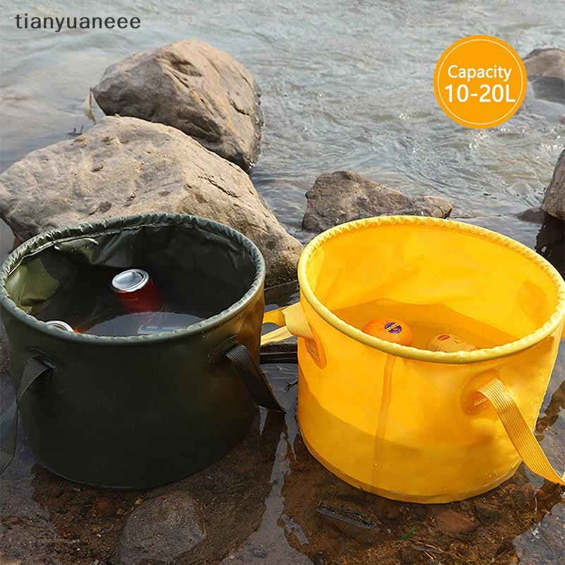 Tianyuaneee 10L/20L ถุงน้ํากันน้ําถังพับแบบพกพาน้ําคอนเทนเนอร์พับปลาอ่างล้างหน้าถังท่องเที่ยว ...
