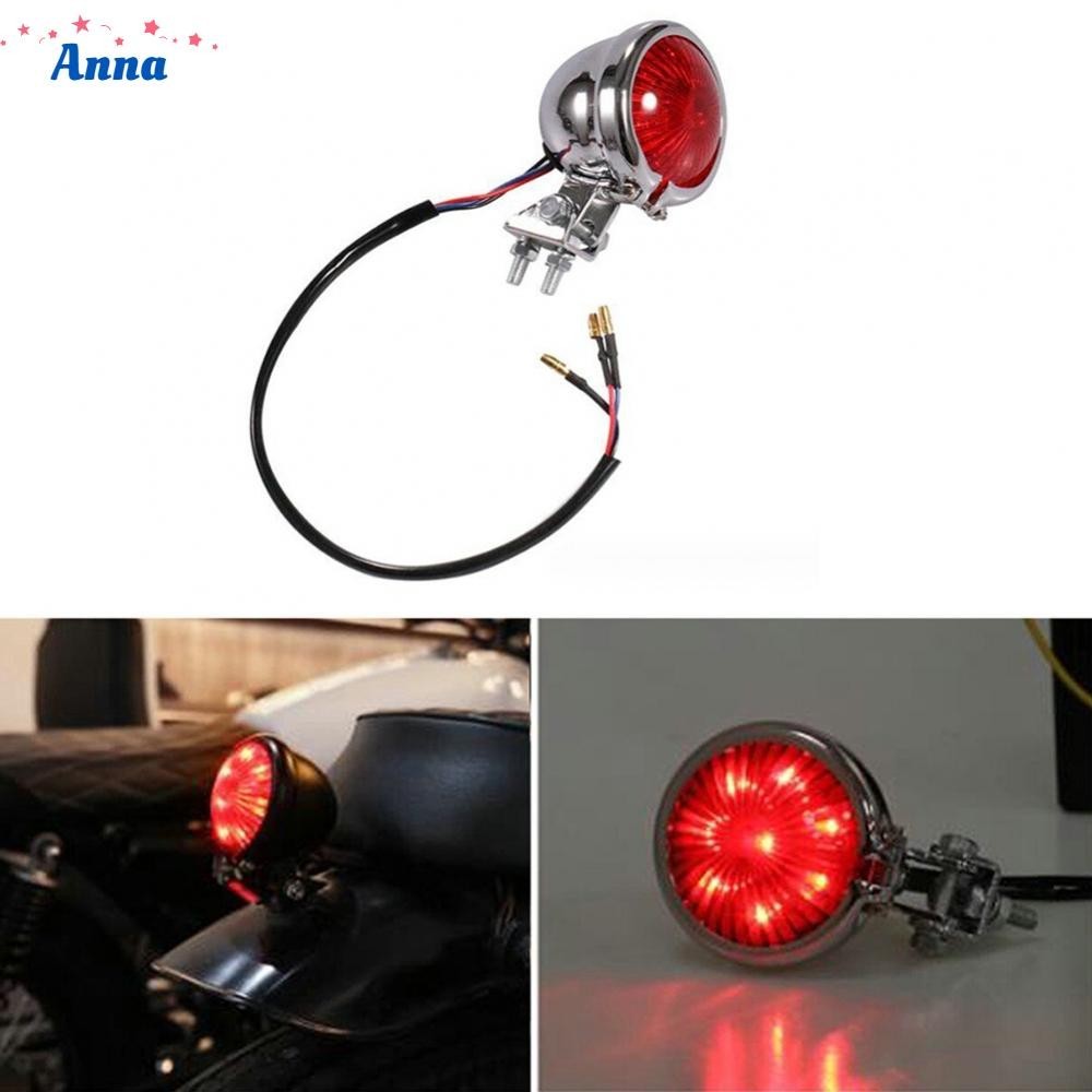 【Anna】Chrome Motorcycle Tail Light Lamp Versatile Lighting Solution for ...