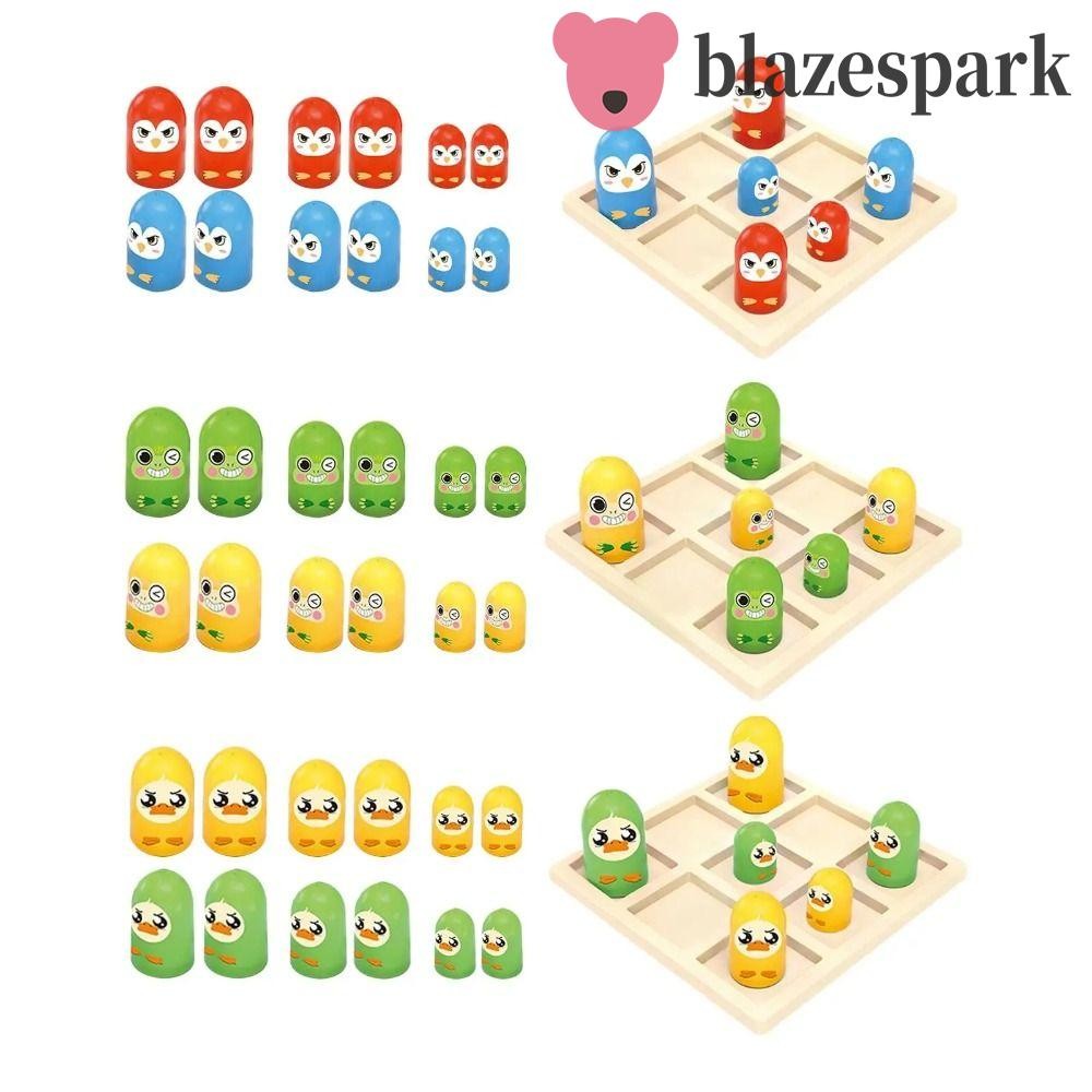 Blazespark Tic Tac Toe เกมกระดาน, 2 ผู้เล่นผู้ปกครองเด็ก Big Eat Small Gobble Board ของเล่น ...