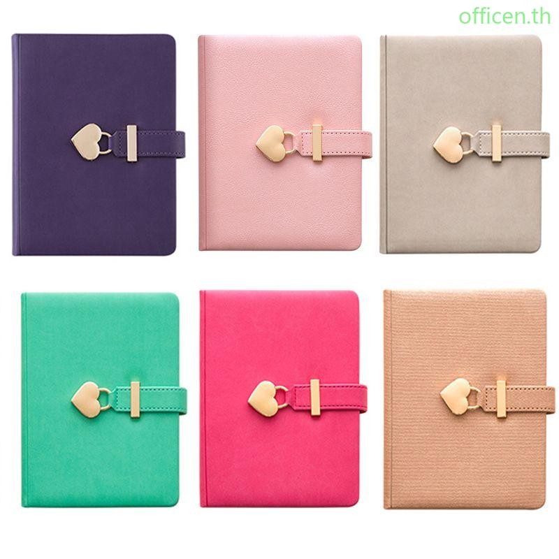 Cen B6 Notebook Notepad Heart Lock ปกหนัง Journal Diary Planner เครื่อง ...