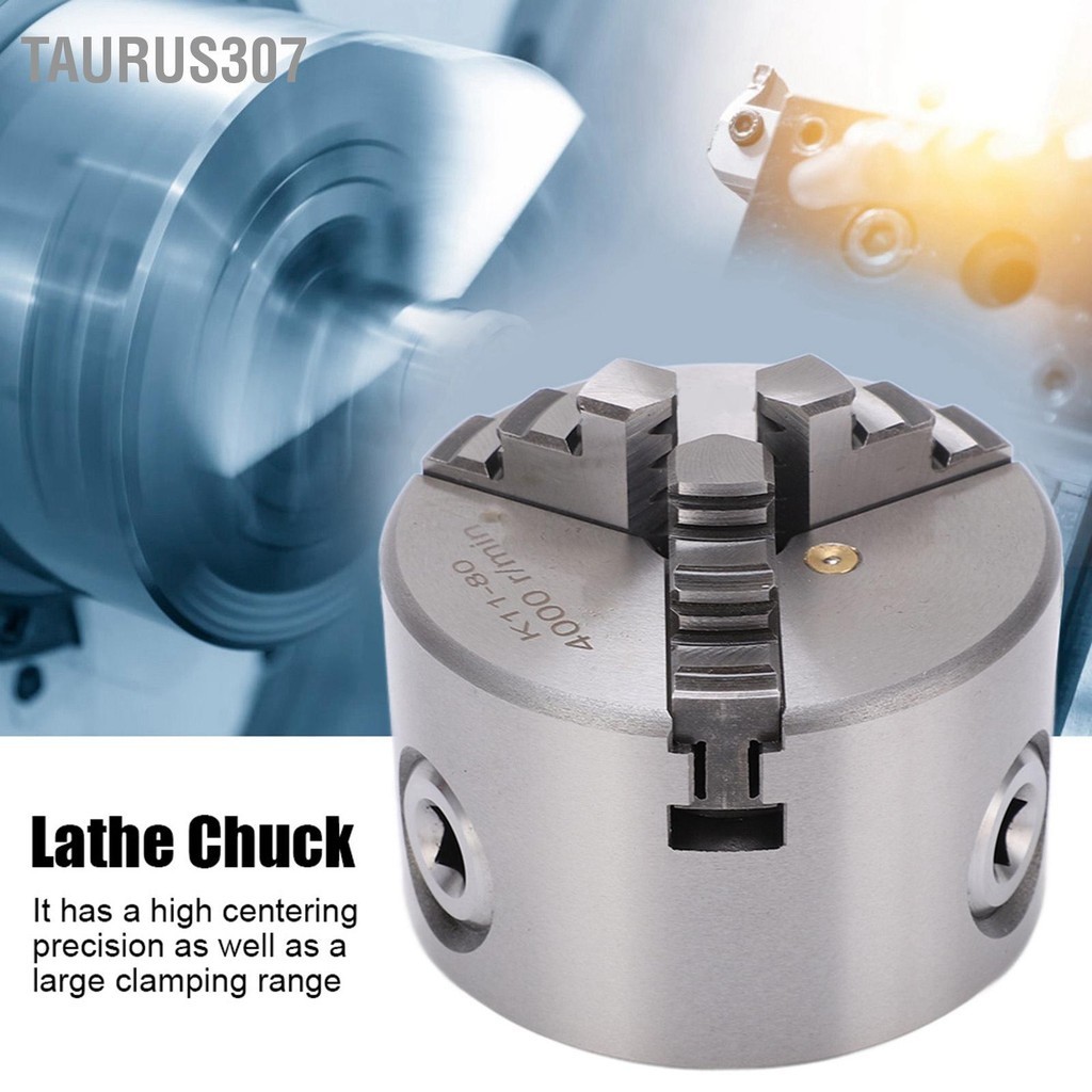 Taurus307 3 นิ้ว SANOU K11-80 3-Jaw Self Centering Lathe Chuck เส้นผ่านศูนย์กลาง 80 มม. | Shopee ...