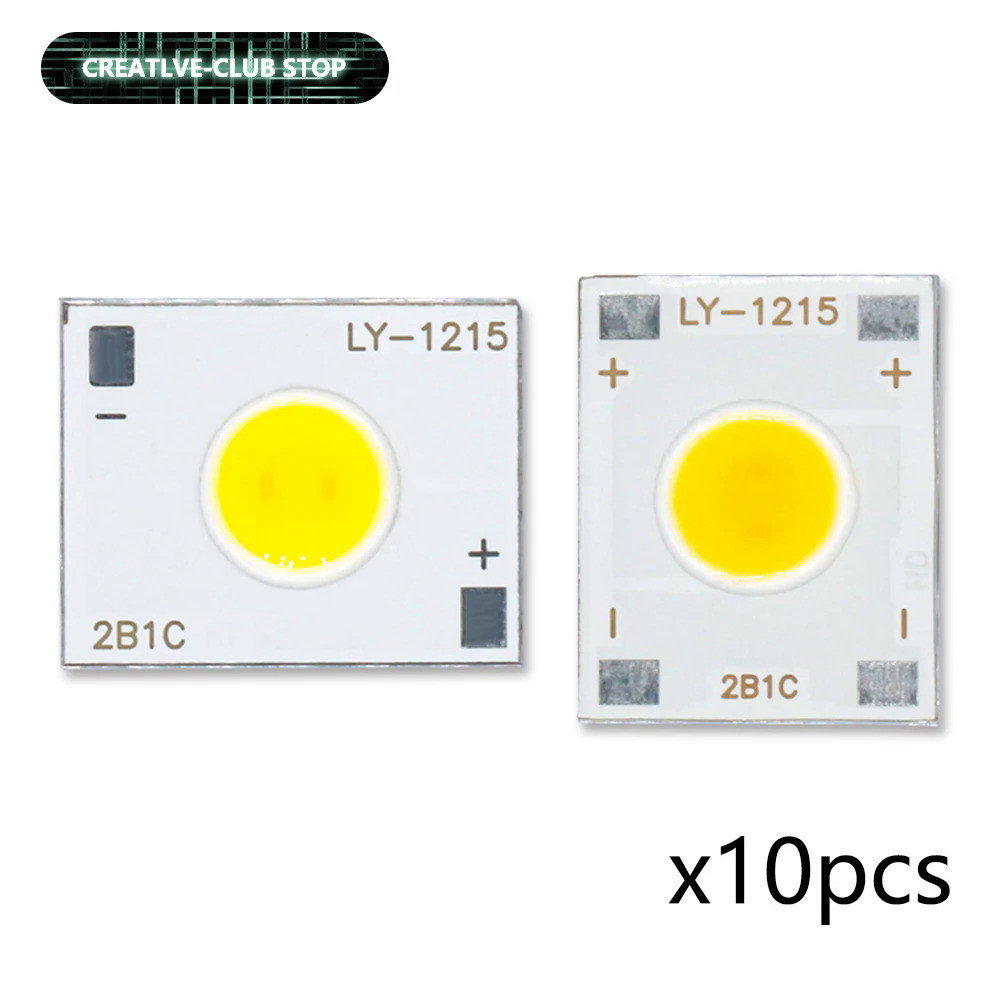 ชิปหลอดไฟสปอตไลท์ LED COB 1W 3-3.2V 250-300mA สีขาวอบอุ่น 10 ชิ้น ...