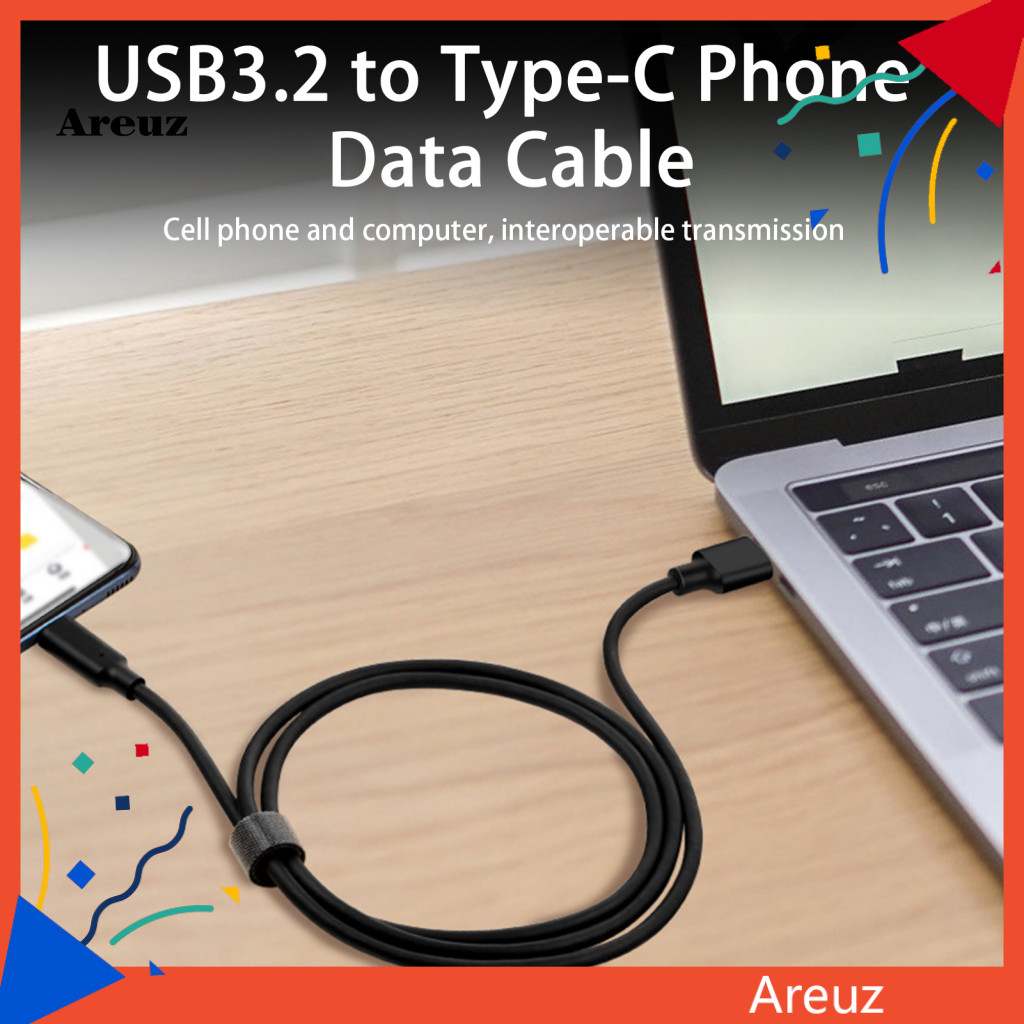Are สายชาร์จโทรศัพท์มือถือ Type-C 3A 60W 10Gbps ความเร็วสูง USB32 เป็น Type-C ป้องกันการรบกวน ...