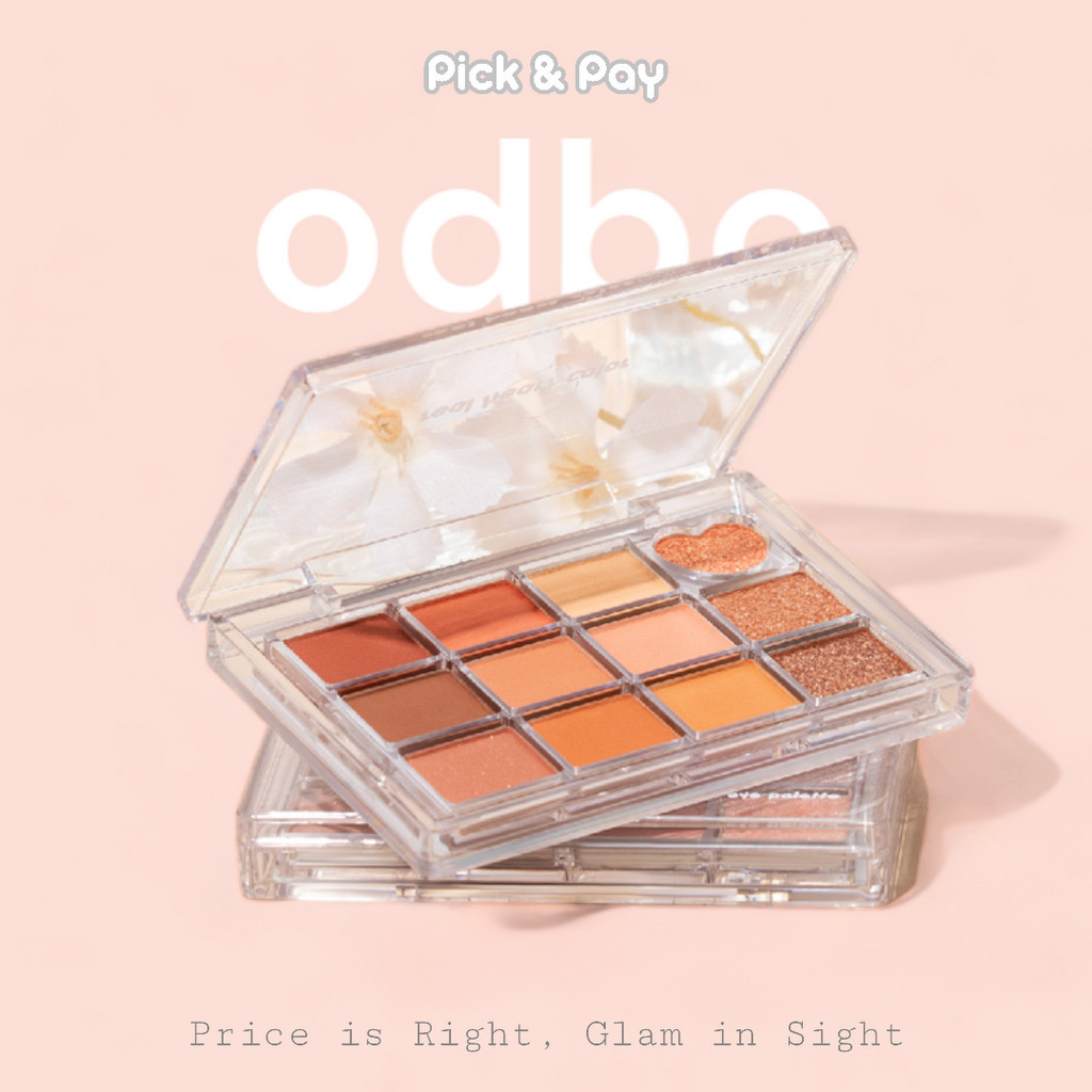 odbo อายแชโดว์ เนื้อแมทท์และชิมเมอร์ Real Heart Color Eye Palette (OD2019) | Shopee Thailand