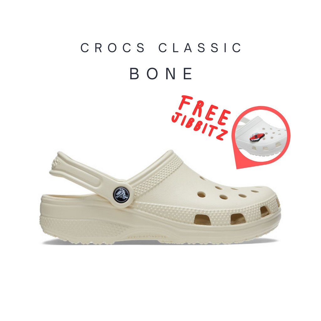 ⭐ Free Jibbitz™ x2ตัว ⭐ [พร้อมส่ง] Crocs Classic Bone 10001-2Y2 ...