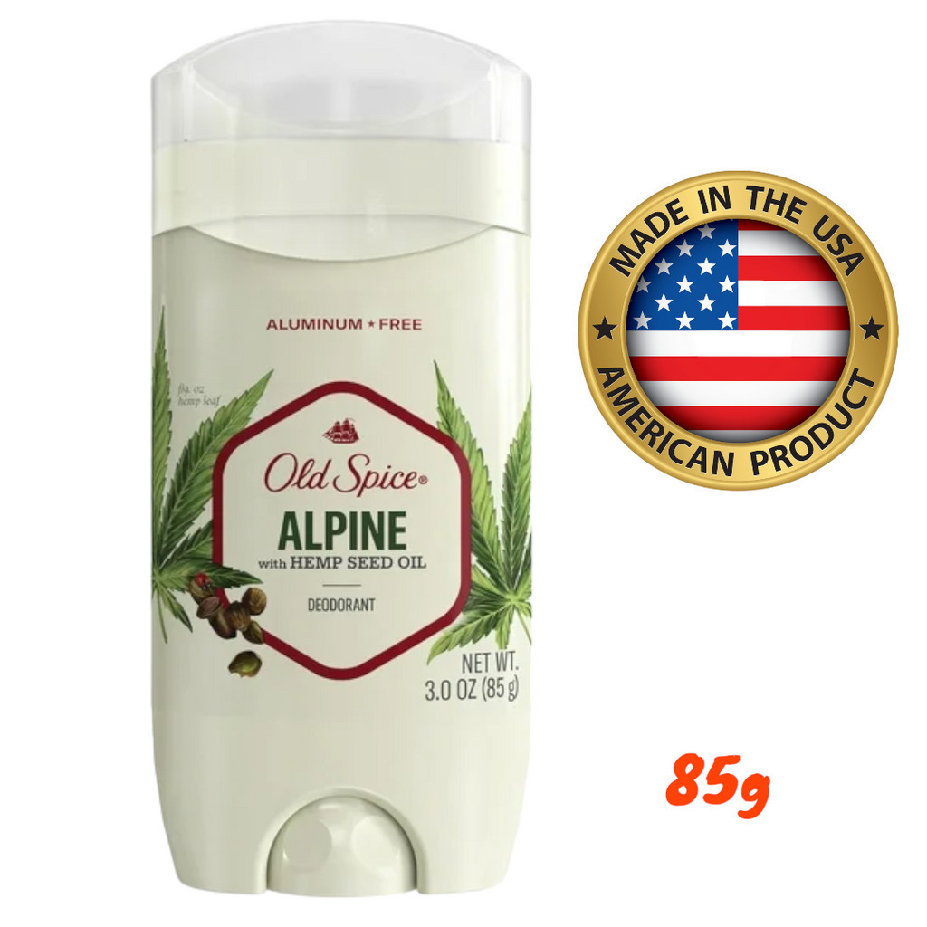 Old Spice Men's Deodorant Alpine with Hemp Oil, Aluminum-Free, 85g ...