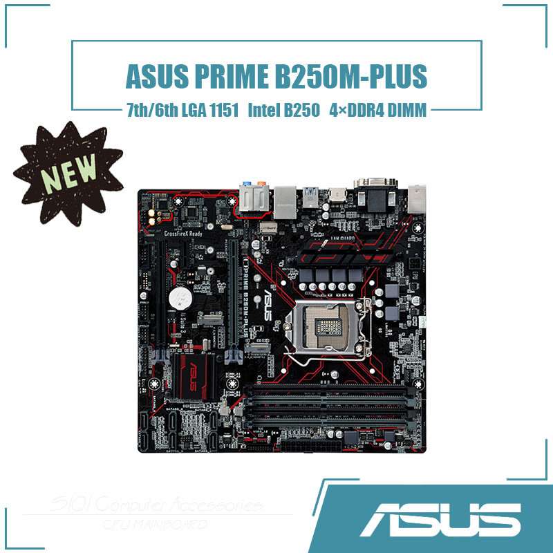 Asus PRIME B250M-PLUS เมนบอร์ด LGA1151 4xDDR4 DIMM ใช้ชิปเซ็ต Intel ...