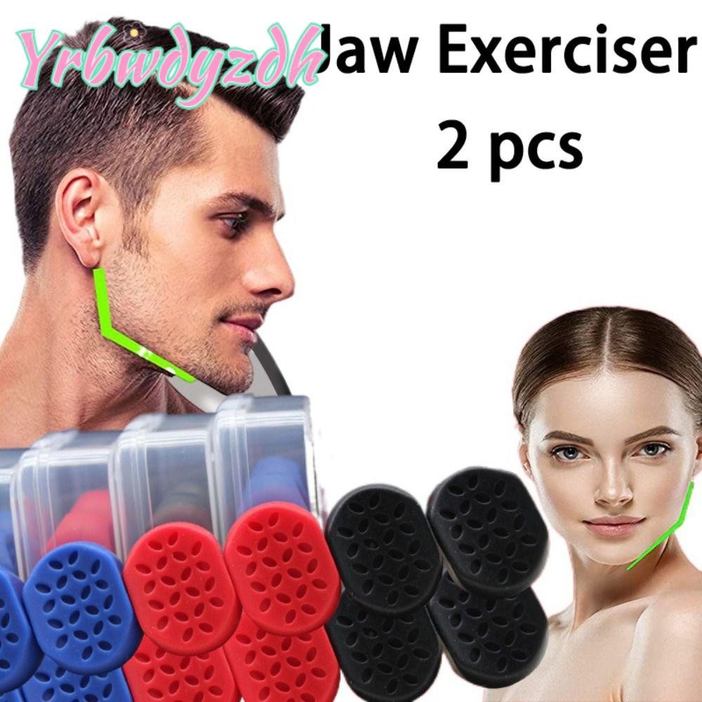 Yrbwdyzdh 4pcs Jaw Exerciser, Chewing Ball ซิลิโคน Jaw Line Exerciser ...