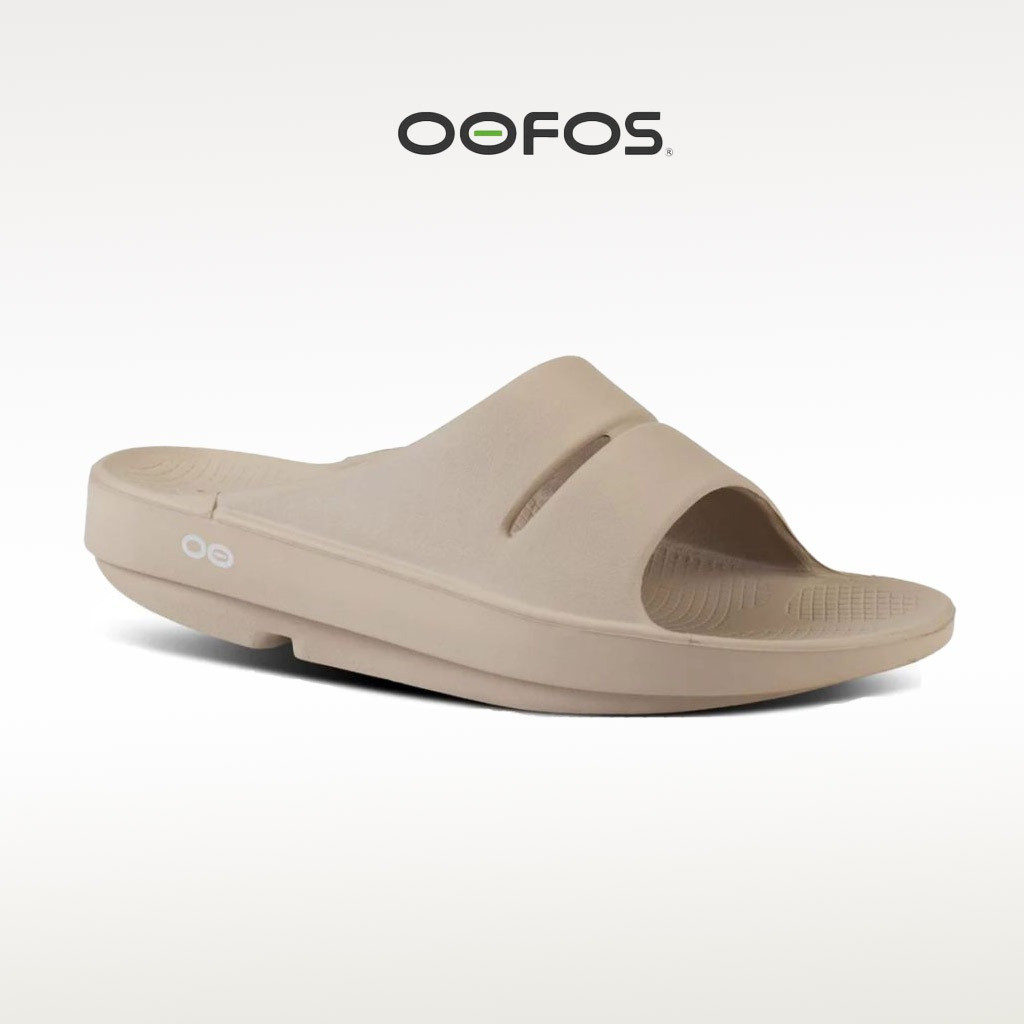 OOFOS Oo Nomad (สีเบจ) - รองเท้าแตะเพื่อสุขภาพ เท้านุ่มสบายด้วยวัสดุ ...