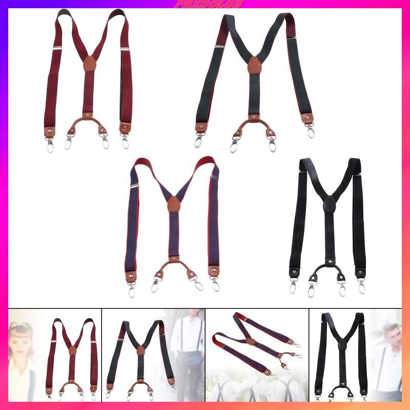 [Predolo2] Suspenders for Men 1 Back Wide Suspender Heavy Duty Belt ...
