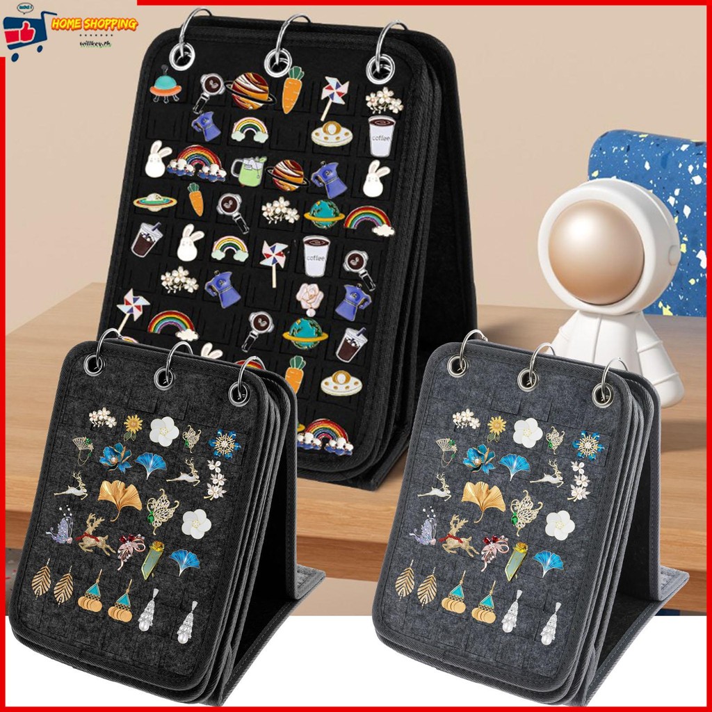 Pin Display Holder ความจุขนาดใหญ่ Felt เข็มกลัด Display Binder สําหรับ ...