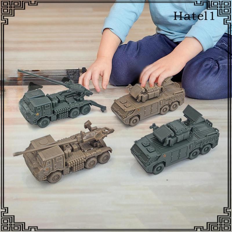 [Hatel] 4 ชิ้น 1:144 โมเดลรถประกอบ 4D รถบรรทุกสมัยใหม่โมเดลตกแต่งโต๊ะ ...