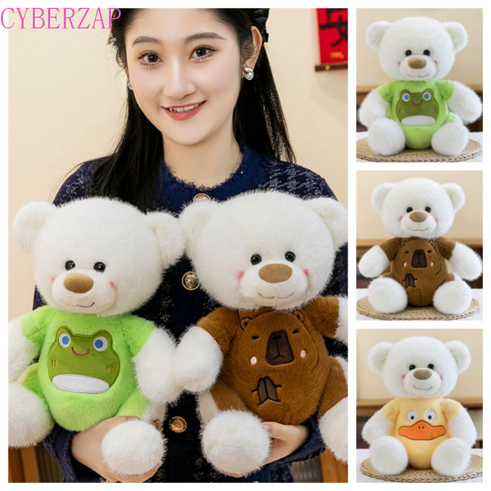 Cyberzap Frog Bear Plush Toy, PP Cotton จําลอง Capybara Bear ตุ๊กตา, Creative Ins การ์ตูนคอลเลก ...