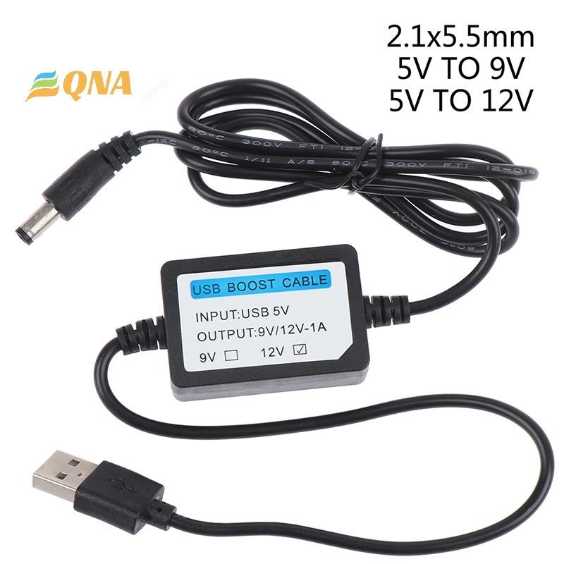 [QNA] Usb Charge Power Boost Cable DC 2.1x5.5mm 5V to DC 9V/12V 1A Step UP Cable ใหม่ | Shopee ...