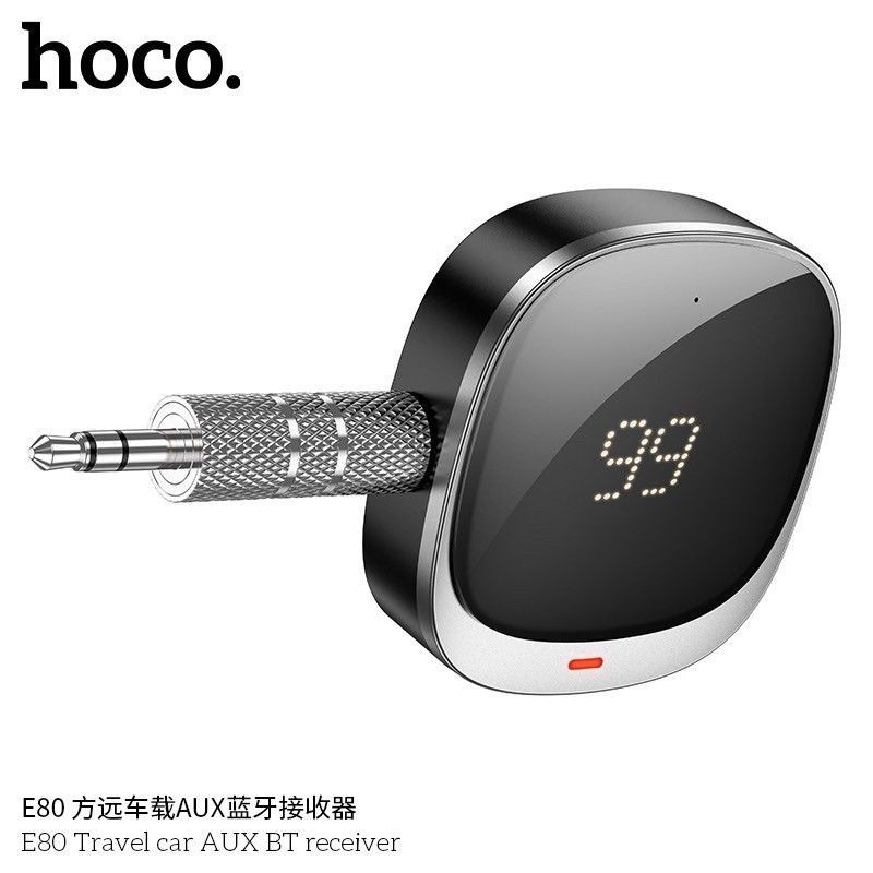 Hoco E80 IN-Car Aux Wireless Car Bluetooth V5.3 Receiver ตัวรับสัญญาณ ...