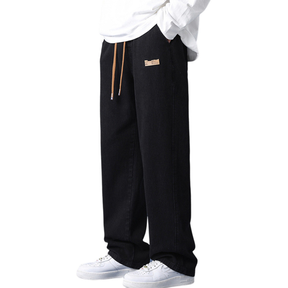 DEER กางเกงยีนส์เอวยางยืด ขากระบอกใหญ่ผู้ชาย รุ่น M9710 | Shopee Thailand