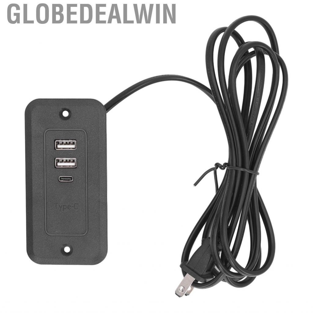 Globedealwin Fast Charging Usb C Power Strip 2m Cable Length Recessed ...