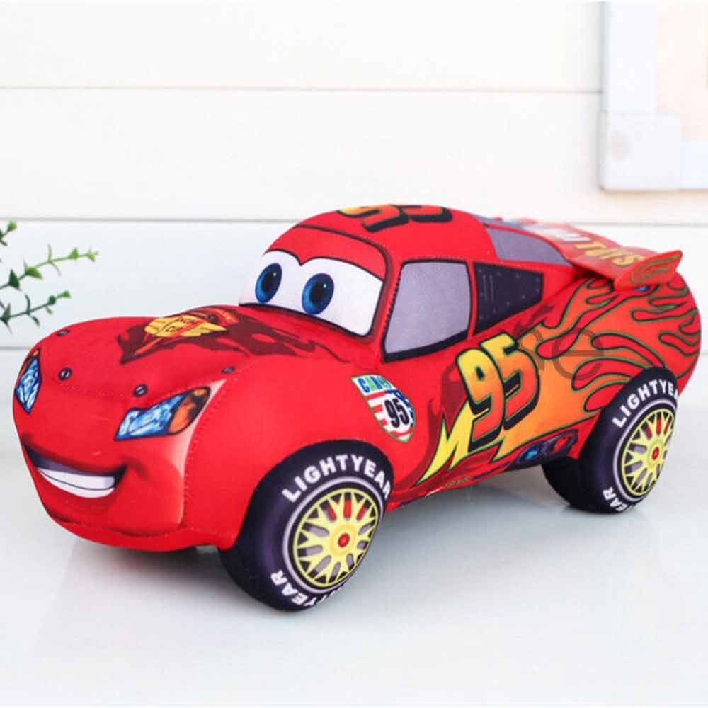 25cm Pixar Cars Lightning McQueen Plush Doll Toy Cute Cartoon Red ...