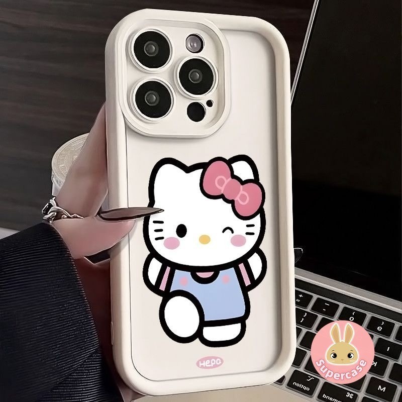Hello Kitty Love KT น่ารักเคสโทรศัพท์สําหรับ iPhone 16E 16 15 16 Pro Max 15 Pro Max 16 Plus 15 ...
