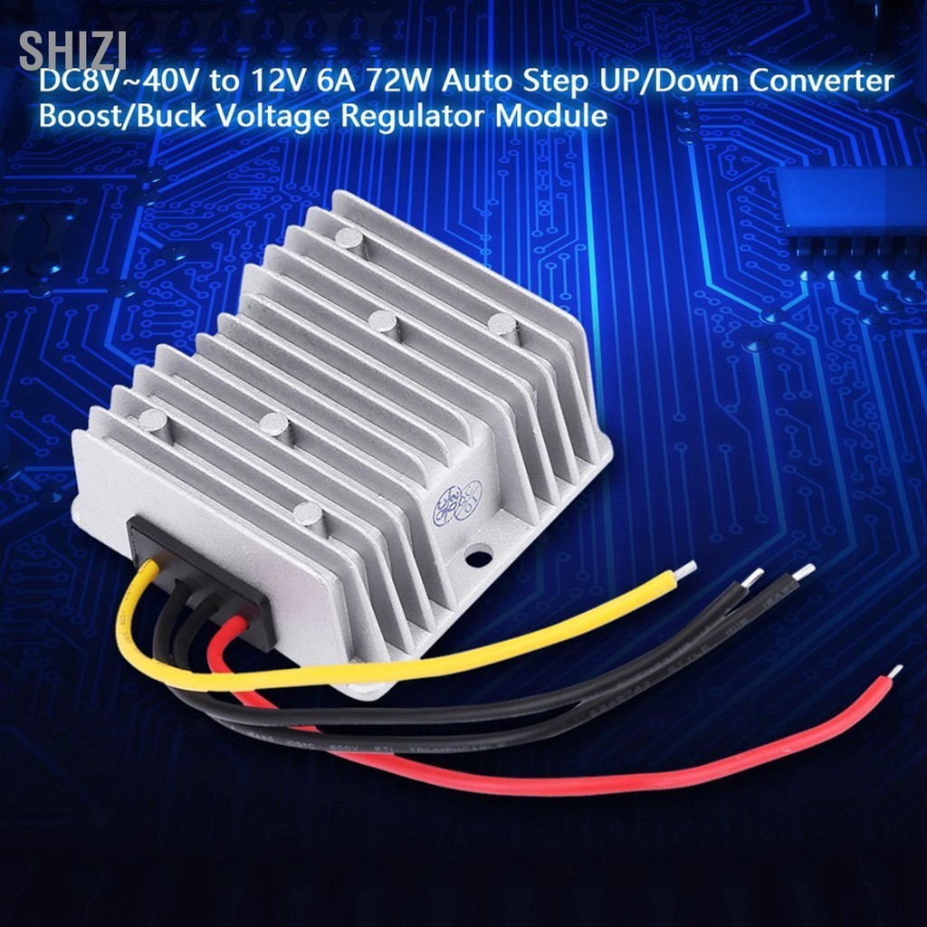 ShiZi DC8V ~ 40V ถึง 12V 6A 72W Auto Step UP/Down Converter Boost/Buck แรงดันไฟฟ้าโมดูล | Shopee ...