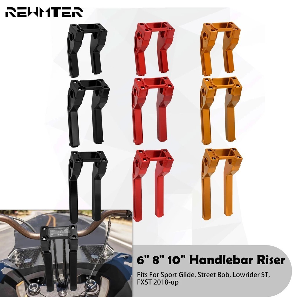 RE Motorcycle 6'' 8'' 10'' Handle Bar Riser Clamp Handlebar Risers For ...