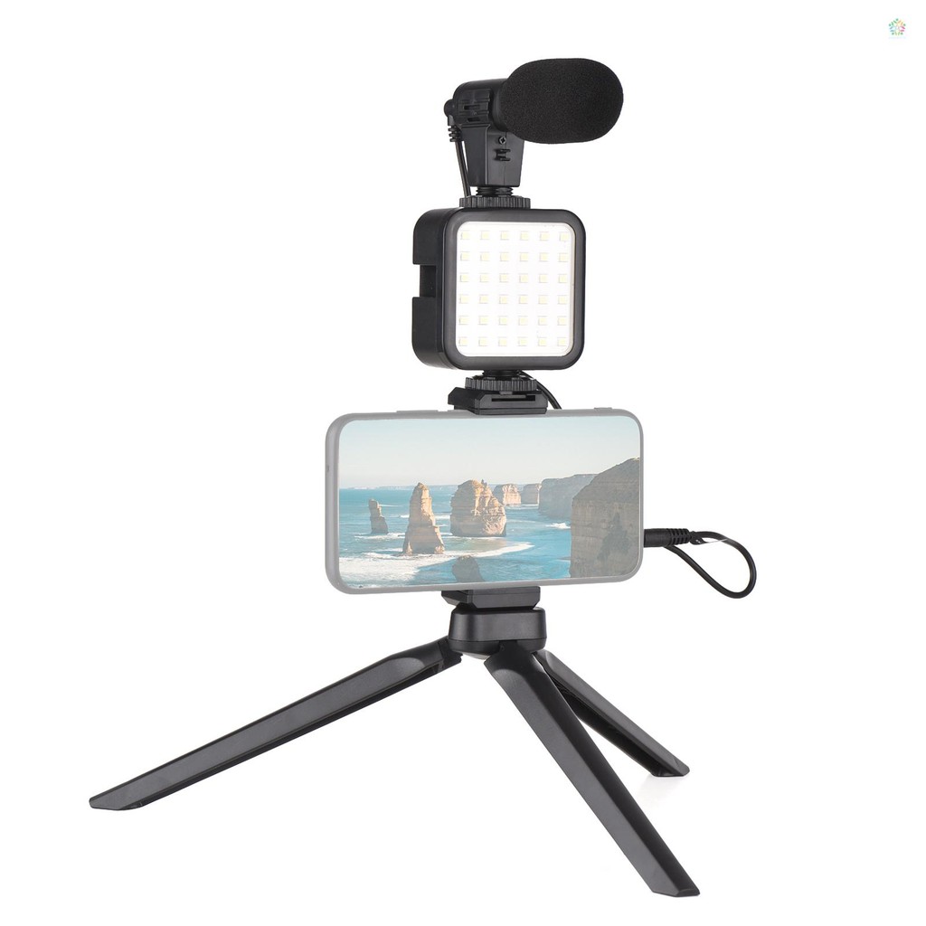 Vlog Shooting Kit Mini LED Video Light + Super Cardioid Condenser ...