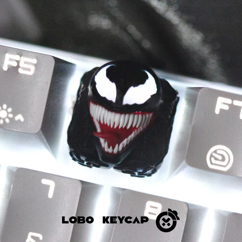 Venom Keycap น่ารักการ์ตูน DIY Creative MX Switch คีย์บอร์ดทําด้วยมือเร ...